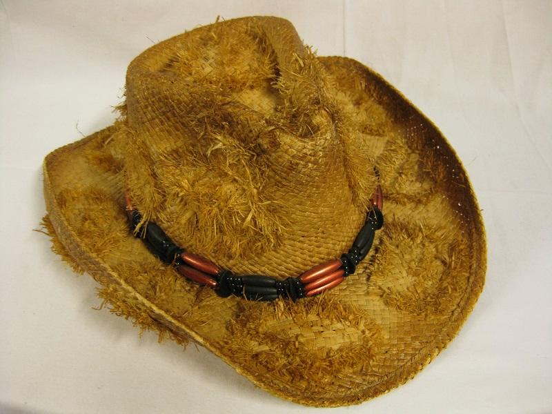 Raffia patchy distressed straw hat » Convoy Mail